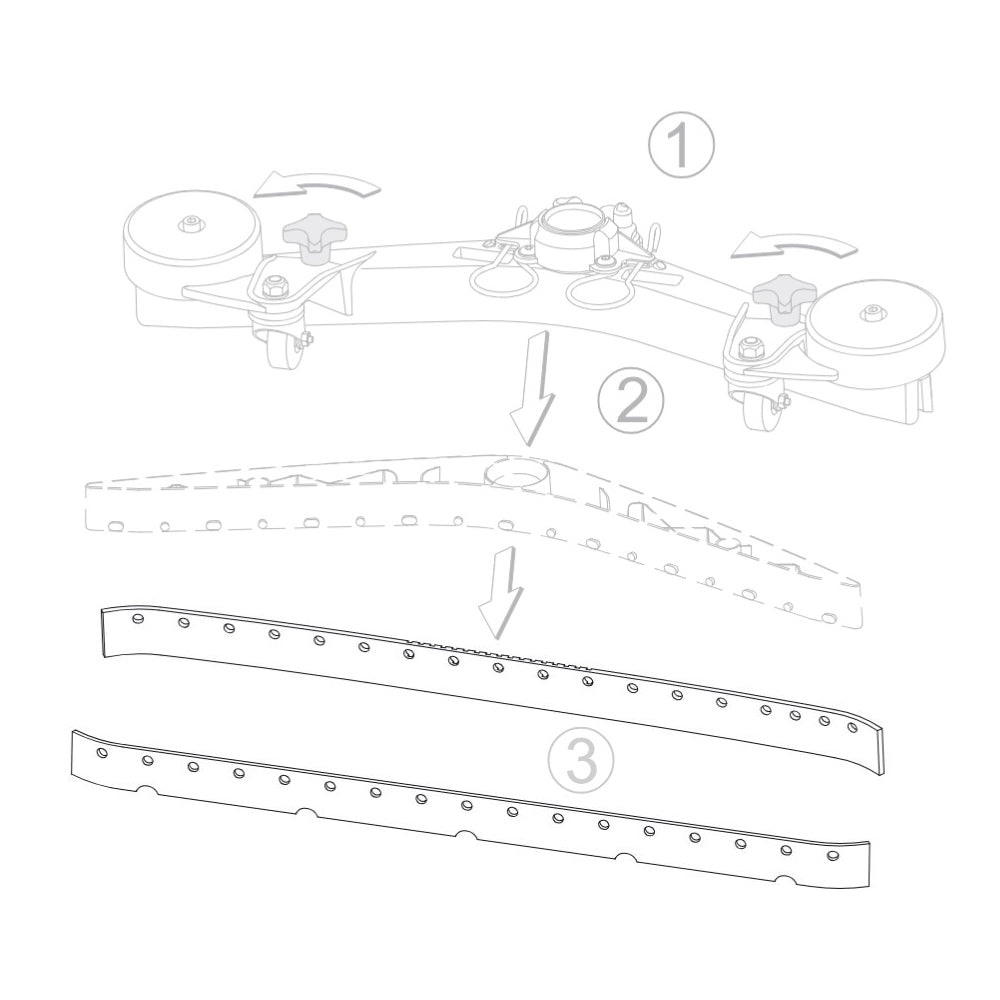 Taski Squeegee Blade Kit Front & Rear | Scrubber Dryer Replacement Bla